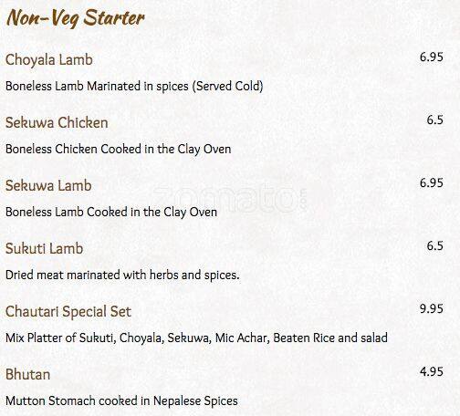 Menu at HAMRO CHAUTARI restaurant, Harrow, 20