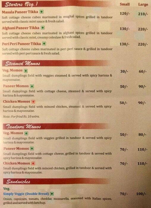 Urban Spices Menu, Menu for Urban Spices, Netaji Subhash Place, New ...