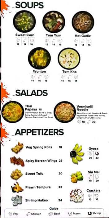 Menu of WOK BOYZ, Trade Centre Area, Dubai
