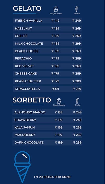 Menu at Ariko Cafe, Hyderabad