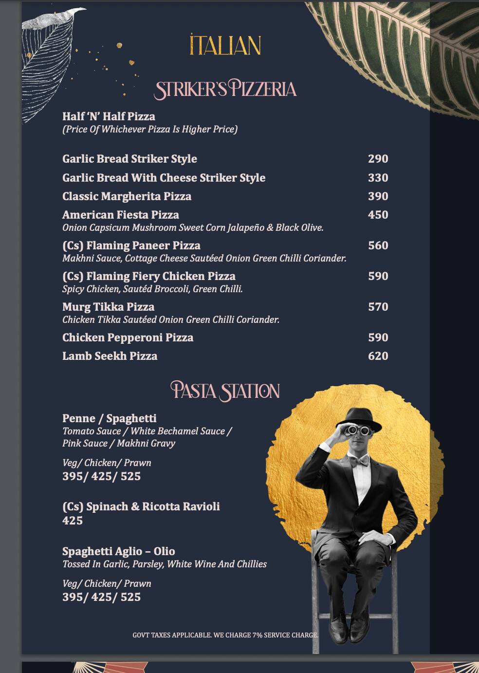 Menu at Striker Indore, Indore