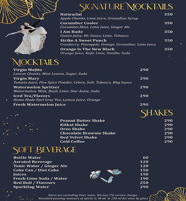 Menu at Striker Indore, Indore