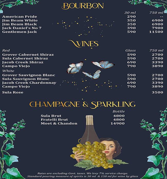 Menu at Striker Indore, Indore