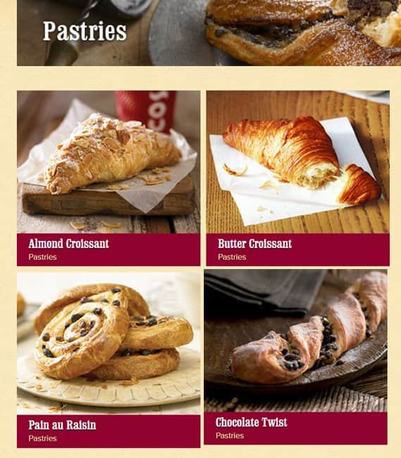 Menu at Costa Coffee cafe, London, 4 Great Portland St