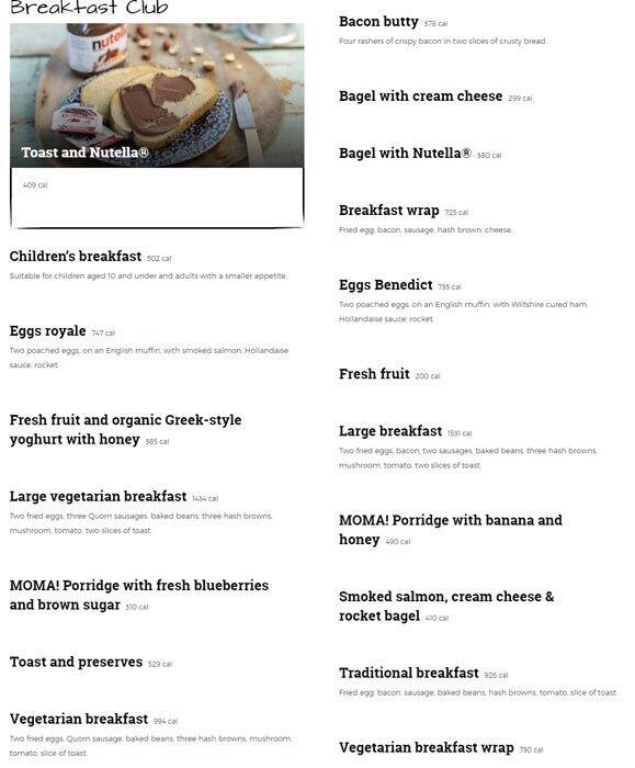 Menu at Wetherspoons (Victoria Station) pub & bar, London