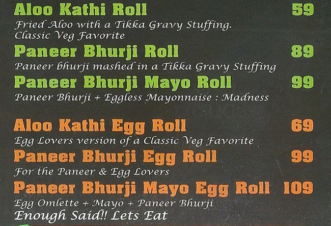 Menu at Dum-A-Dum, Pune, 5