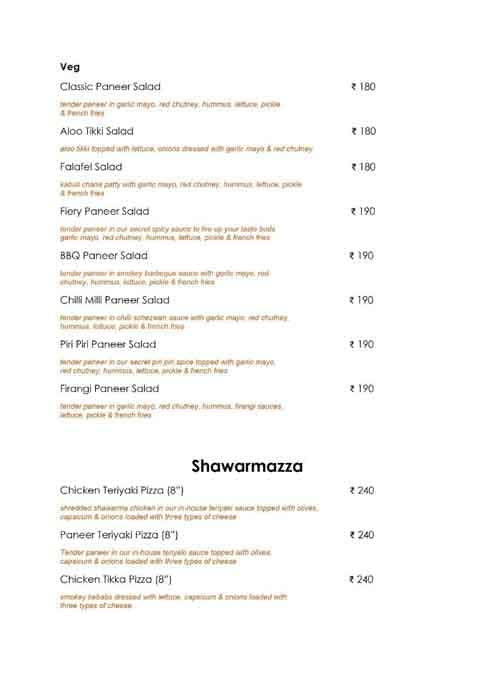 Menu at Shawarmaji, Thane, Shop no.3