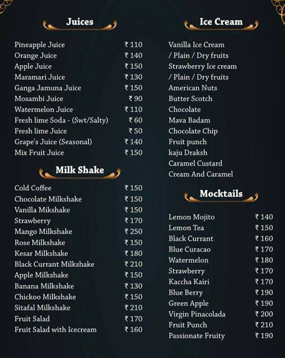 Royal Family Restaurant Menu