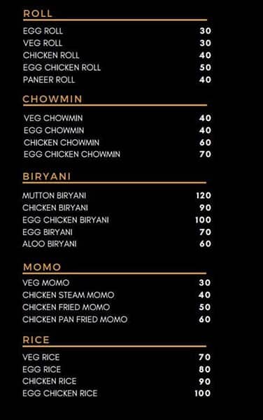 Menu of Mahika Food Corner, New Town, Kolkata