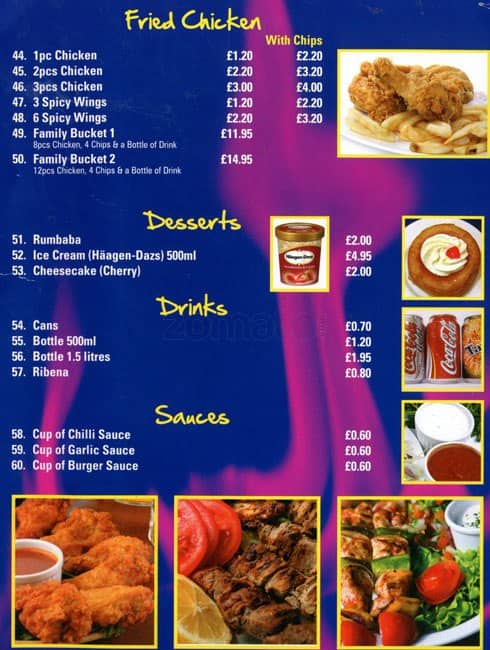 Menu at Fab Kebab, Orpington