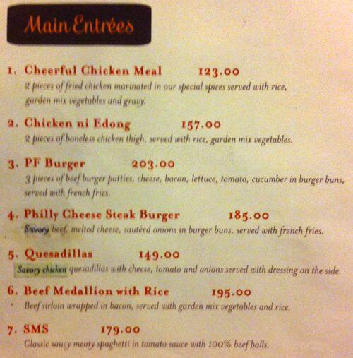 Carta del postres Picket Fence, Ciudad Quezon, FBR Arcade Katipunan Avenue