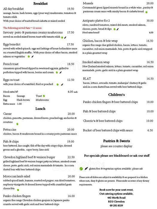 Chef's Kitchen Menu, Menu for Chef's Kitchen, Clevedon, Auckland ...
