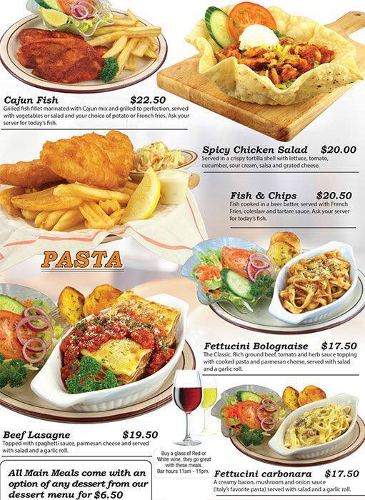 Menu at Denny's restaurant, Porirua, 2 Semple St
