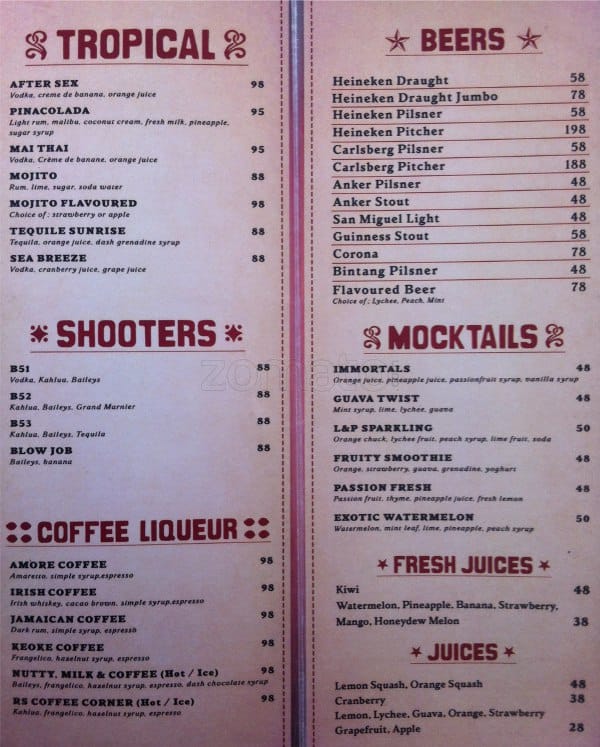 Carta de Rolling Stone Cafe, South Jakarta, Jl. Ampera Raya No.16