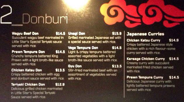 Menu at Little Vietnamese Food restaurant, Sydney