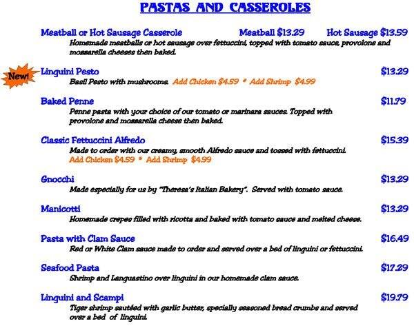 Menu at Rockefeller's Grille pub & bar, McKees Rocks