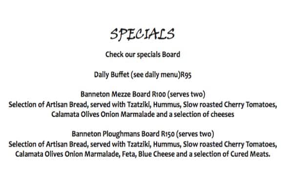 Menu at The Highlander pub & bar, Grahamstown