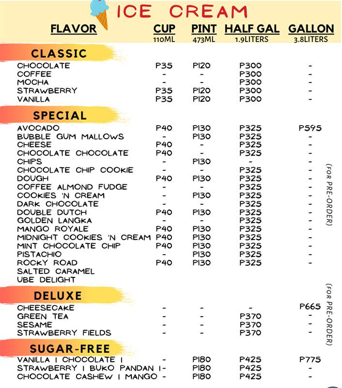 Menu at Pan de Cielo restaurant, Marikina, 8 J. Molina Street Corner ...