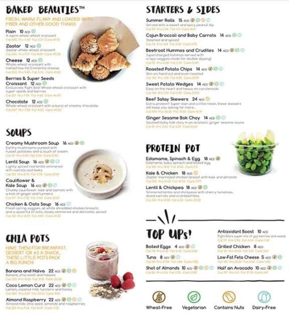 Menu of Right Bite, Al Majaz, Sharjah