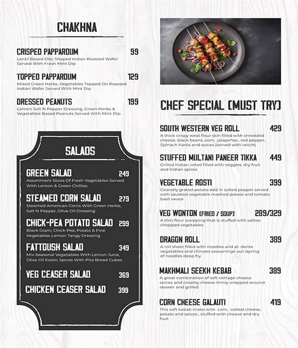 Menu of Elude Microbrewery, Ambala Road, Zirakpur