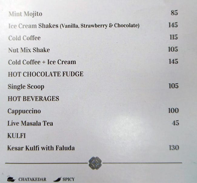 Menu at Haldiram's - DLF Saket, New Delhi, Plot no 3