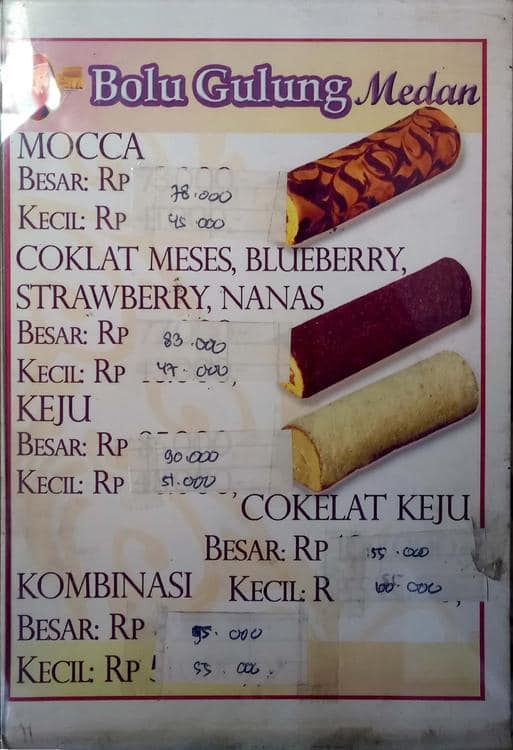 Menu at Bika Ambon Medan, East Jakarta, Jl. Pondok Kelapa 5B No.12