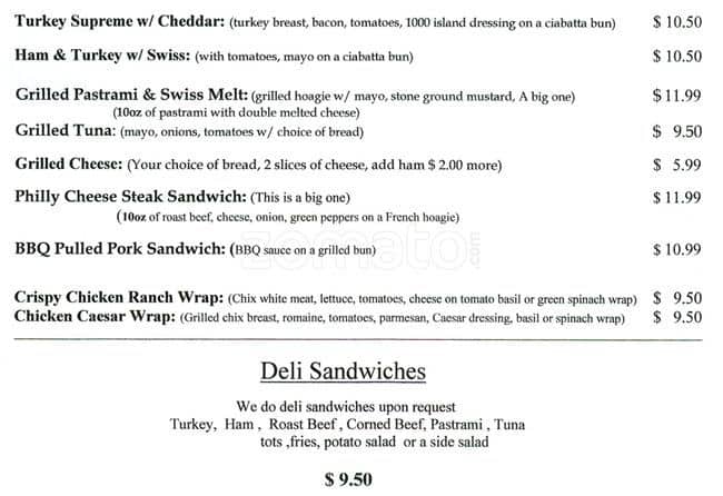 Menu at Channel Marker pub & bar, Edmonds