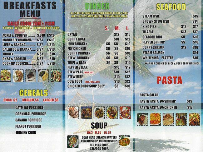 Menu at Miracles Jamaican Restaurant & Bakery, Philadelphia