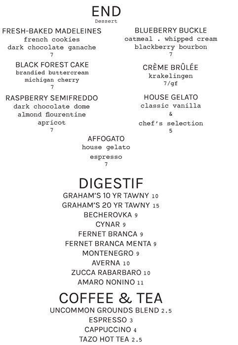 Menu at Butch's Dry Dock restaurant, Holland