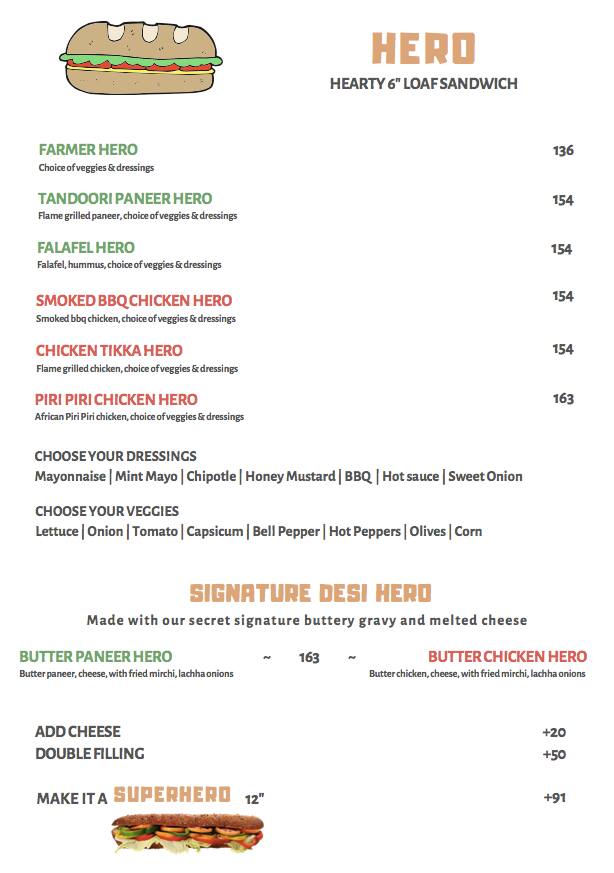 Menu at The Ten Suites, Bhopal