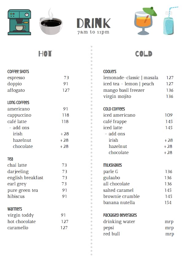 Menu at The Ten Suites, Bhopal