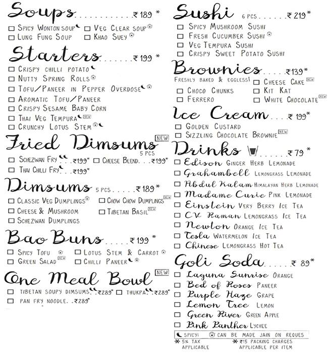 Menu at Noodle Theory (Pan Asian Restaurant) Kumara Park B'lore ...