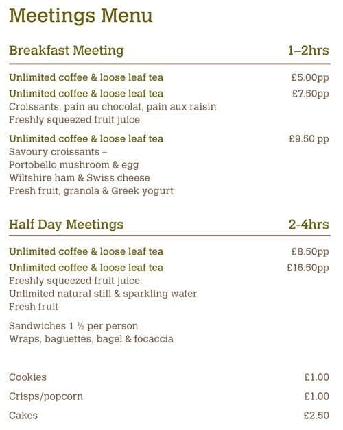 Menu at Stephens St Kitchen restaurant, London