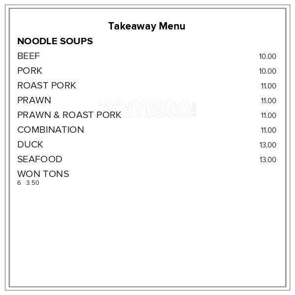 Menu at China Light Restaurant & Takeaways, Napier