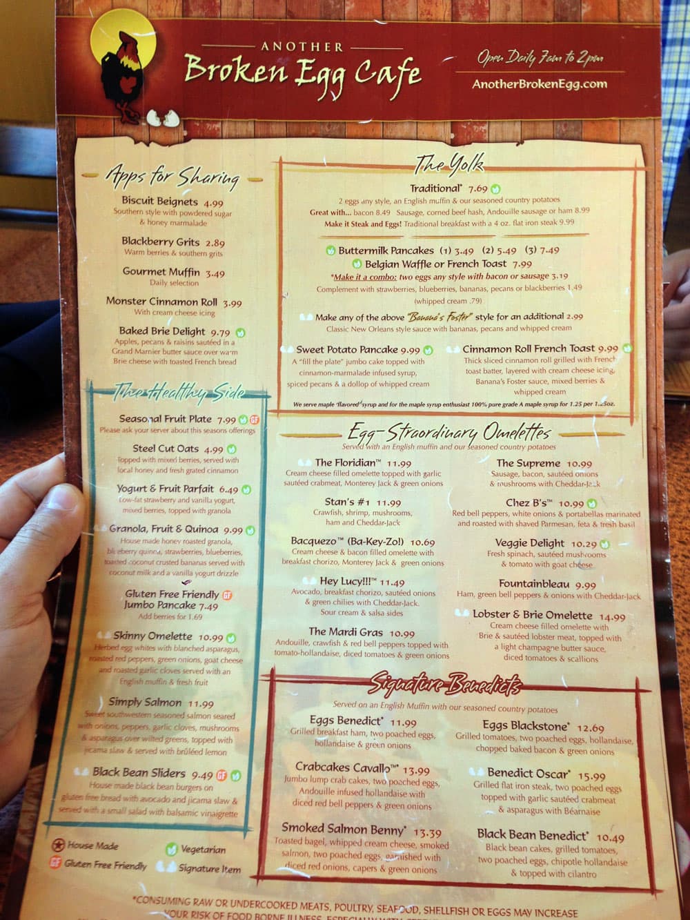 Menu at Another Broken Egg Cafe, Atlanta, Ashford Dunwoody Rd