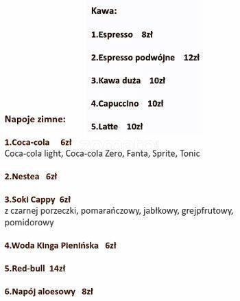 Menu at Kaizen Sushi restaurant, Konstancin-Jeziorna