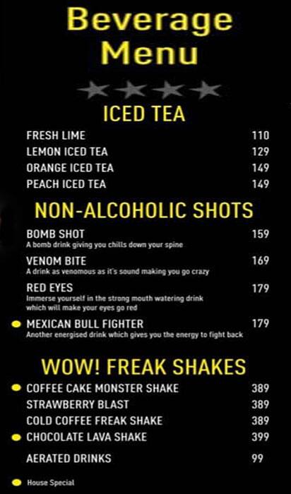 Menu at WOW! China, Kolkata, 29A/2E/1