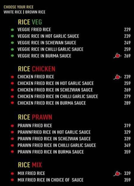 Menu at WOW! China, Kolkata, 29A/2E/1