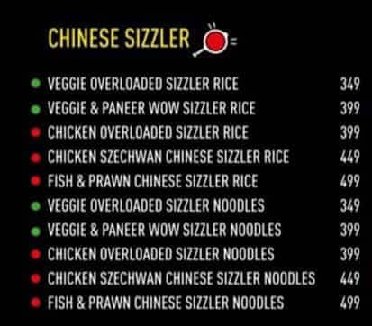 Menu at WOW! China, Kolkata, 29A/2E/1