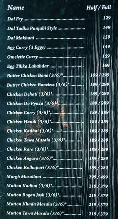 Menu at 0612 Roadchef Open Air, Patna
