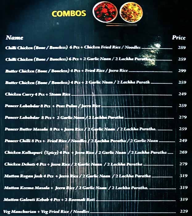 Menu at 0612 Roadchef Open Air, Patna