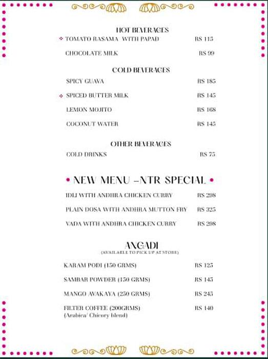Menu of Cafe Athyeka, Sector 144, Noida
