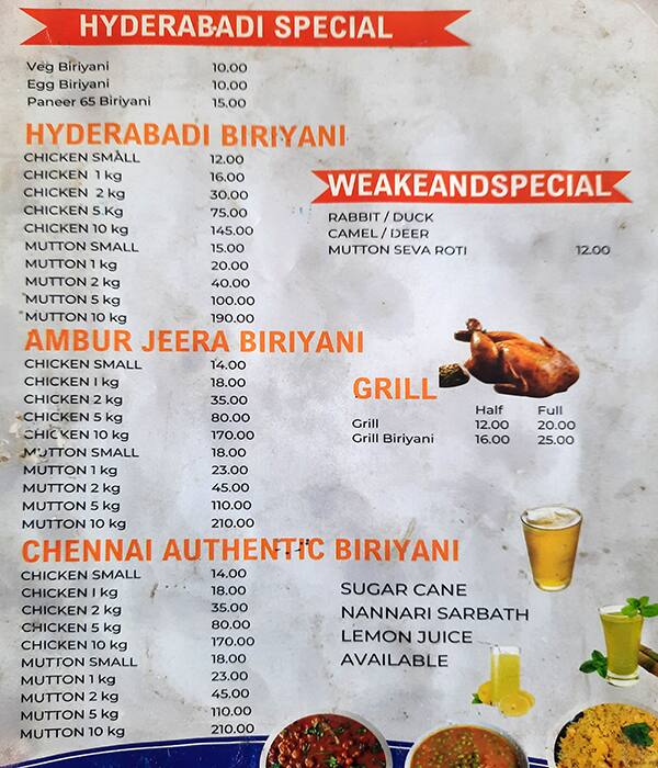 Menu of Yellow Flower Restaurant, Mussafah Shabiya, Abu Dhabi