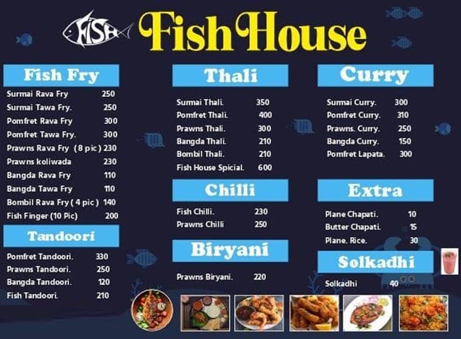Menu of Fish House, Wakad, Pune