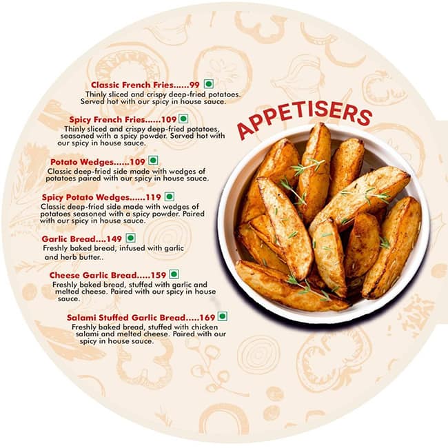 Menu of The Rustic Spin, Madhapur, Hyderabad