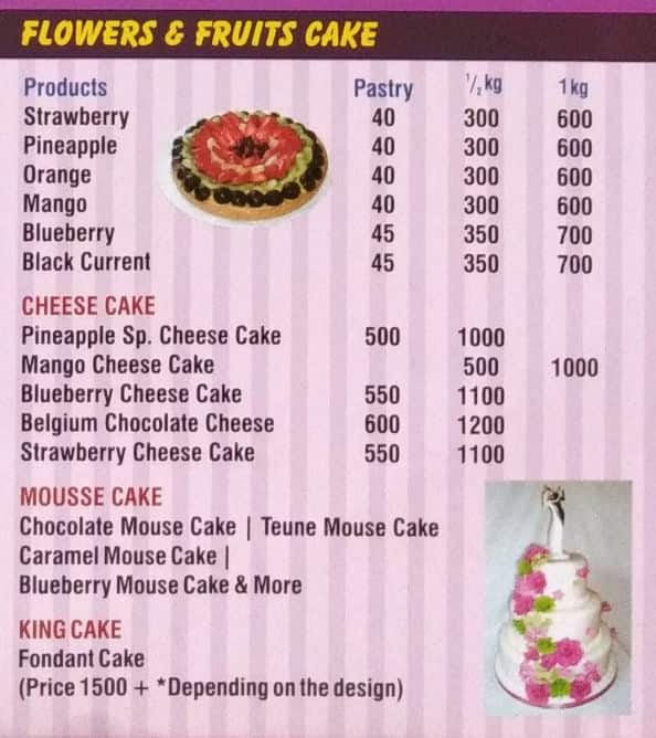 Menu at CITY BAKERY SWEETS & FARSAN, Mumbai, Madni Estate