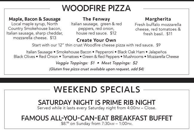 Menu at Red Fox Bar & Grill, Fairbanks