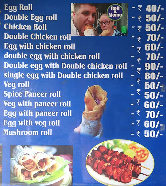 Menu of Kolkata No.1 Katti Rolls, Hebbal, Bangalore