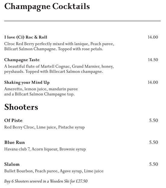 Menu at Archer Street Soho pub & bar, London