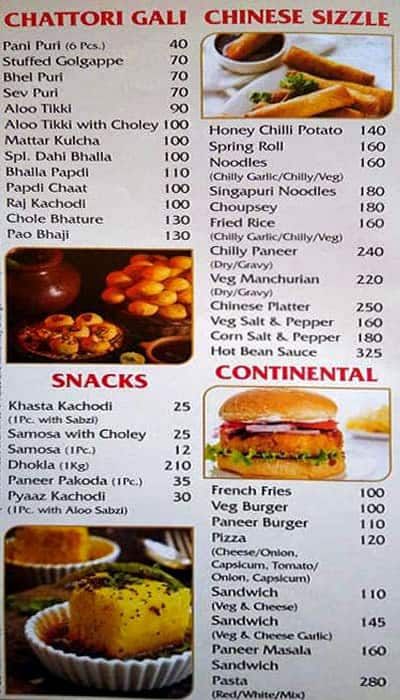 Menu at Gulab, Gurugram, Huda Market